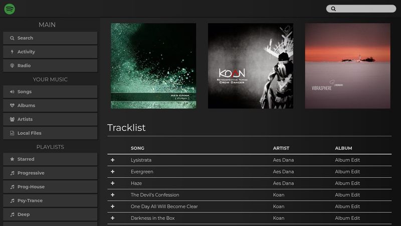 Bootstrap Dashboard (Spotify)