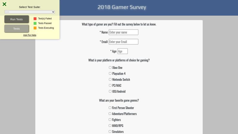 Free Code Camp Survey-Form Project