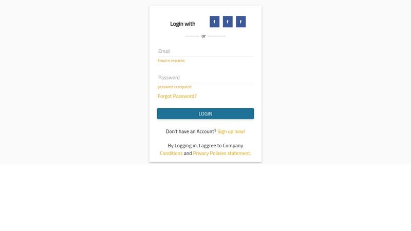 Angular material Login page