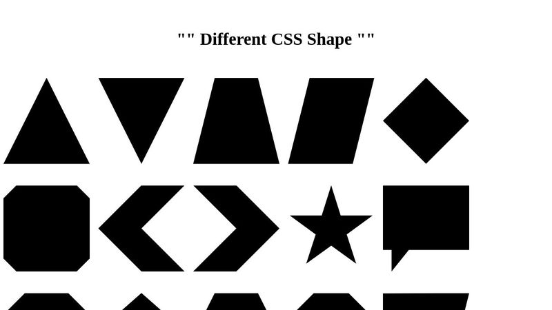 Different CSS Shape