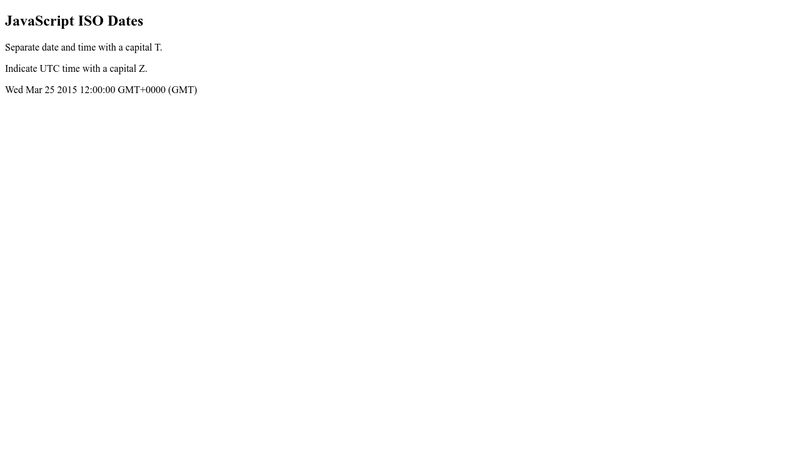 Javascript Iso Date Time javascript-iso-date-time