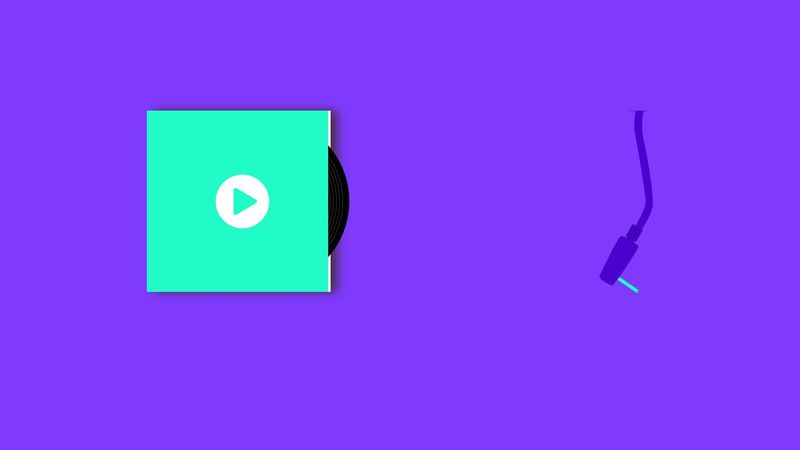 vinyl turntable css animation with audio visualization - css3