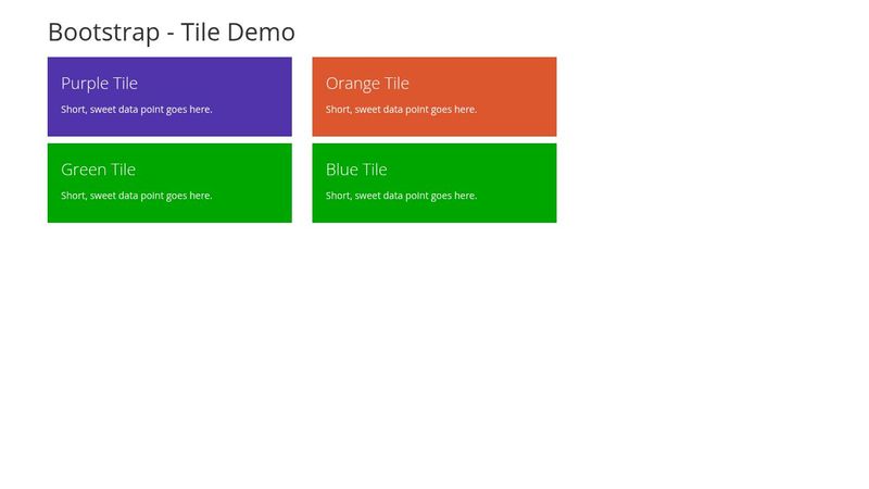 Bootstrap Tiles