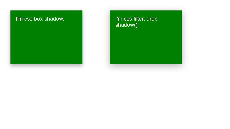filter: drop-shadow() vs box-shadow