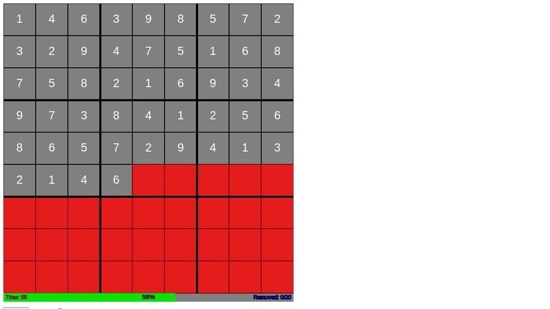 P5.JS: Complete Sudoku Maker