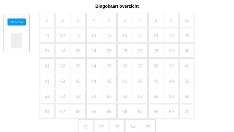 Bingo Number generator