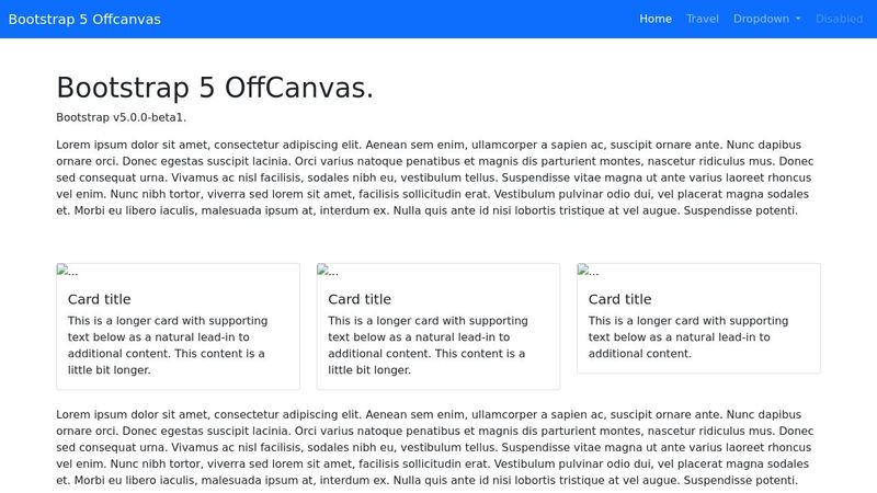 Bootstrap 5 Offcanvas Navbar