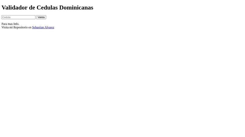 Validar Cedula Dominicana
