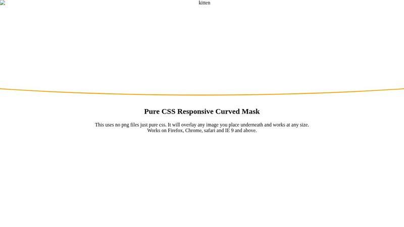 Pure CSS Responsive Curved Mask Pure CSS Responsive Curved Mask