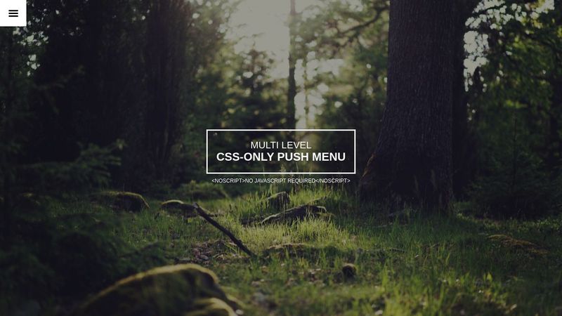 Multi level css only push menu