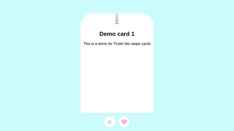 Tinder swipe cards