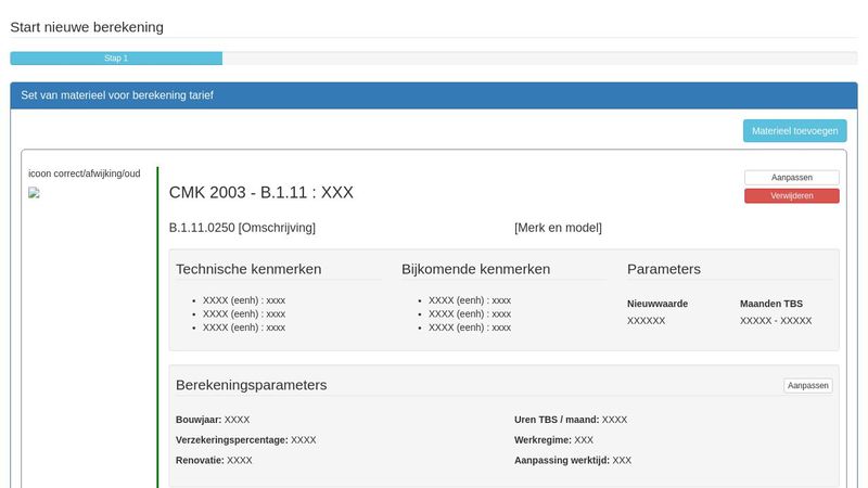 CMK - start berekening