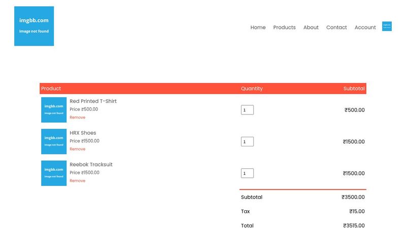 Ecommerce Website - HTML, CSS & JavaScript (Cart)