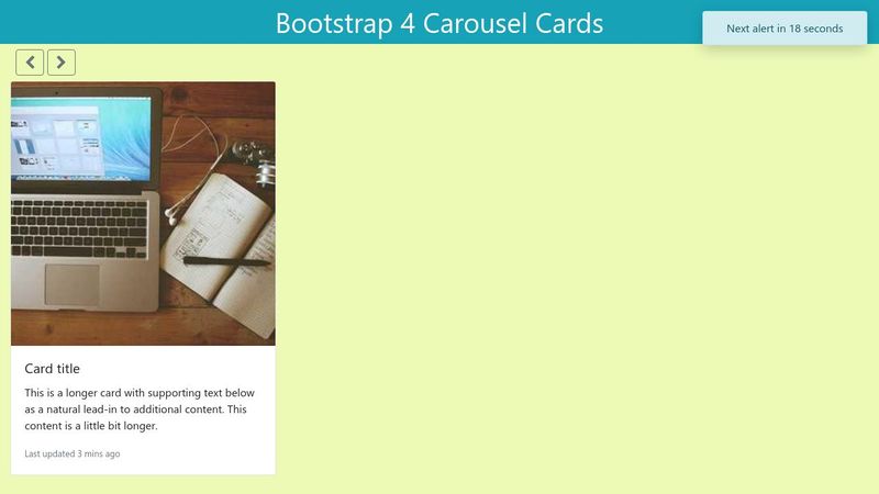 Bootstrap 4 Carousel Cards