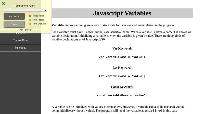 Javascript Technical Document