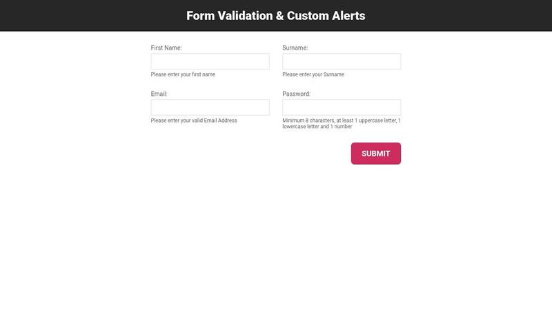 Form Validation & Error messages 2.0