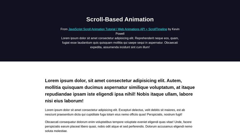 Scroll-Based Animation