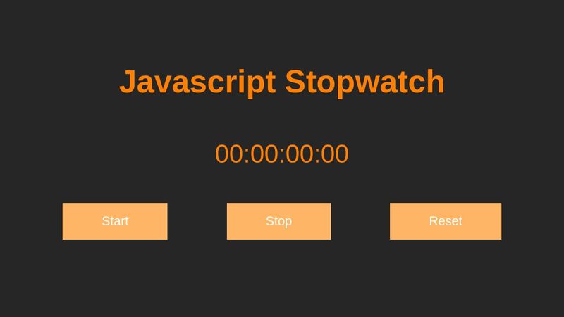 Javascript Stopwatch
