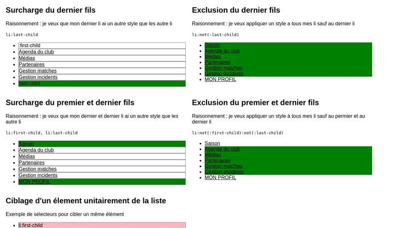 Sélectionner précisemment un élément (CSS)