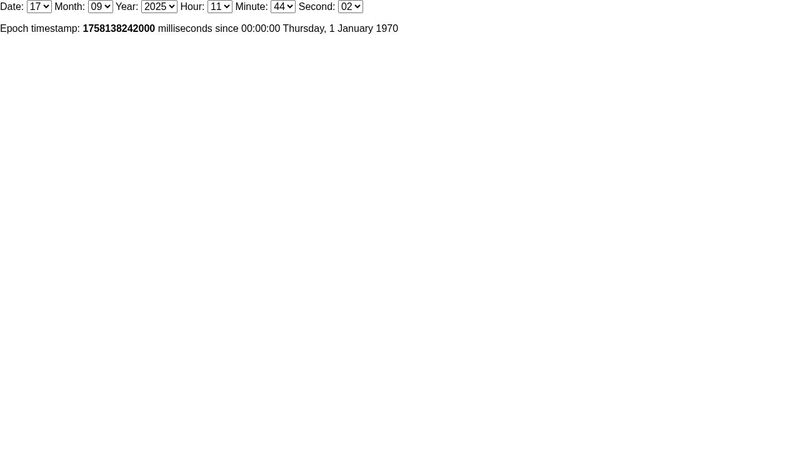 Unix Epoch Timestamp Of Given Date And Time Using Vue js Unix Epoch Timestamp Of Given Date And Time Using Vue js