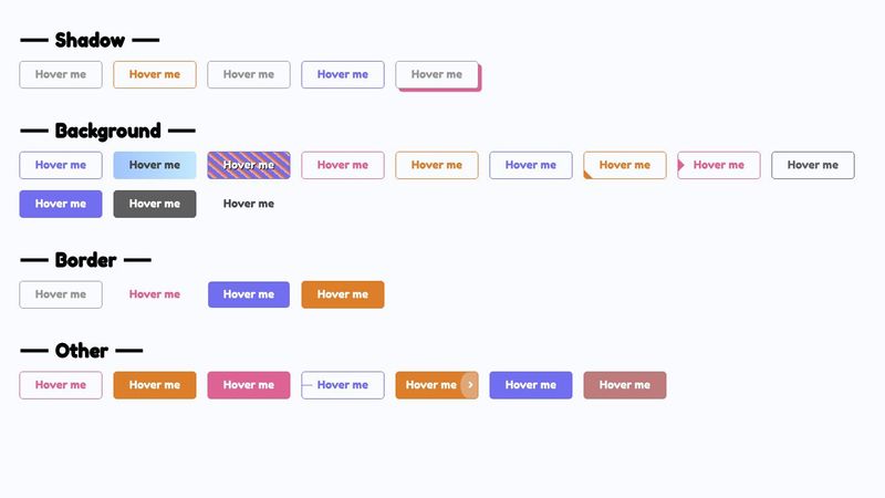 Pure CSS button hover animation