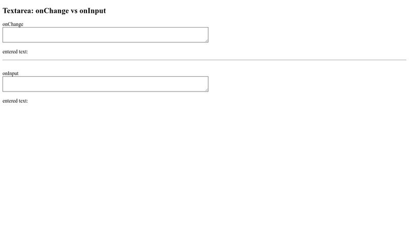 React Textarea OnChange Vs OnInput react-textarea-onchange-vs-oninput