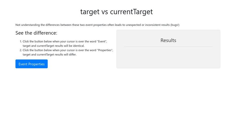 target vs currentTarget