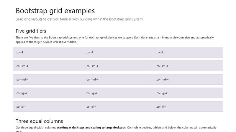 Bootstrap Grid Examples