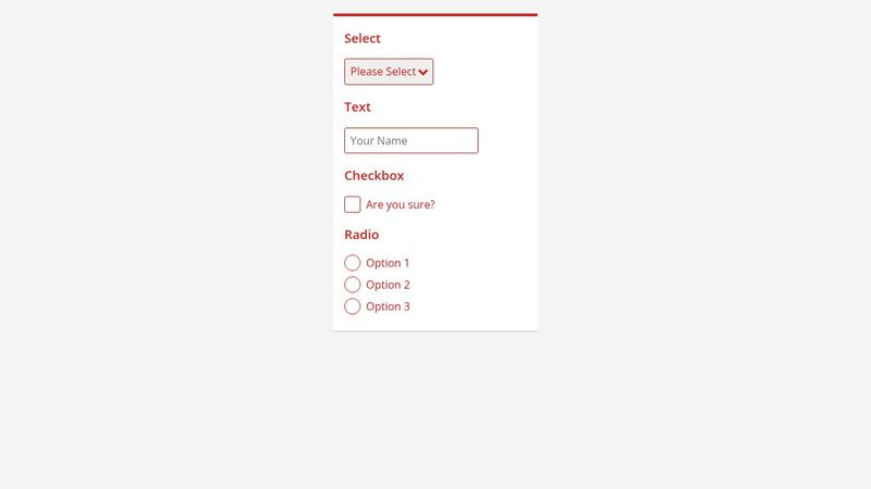 Basic Input/Select/Checkbox Styling