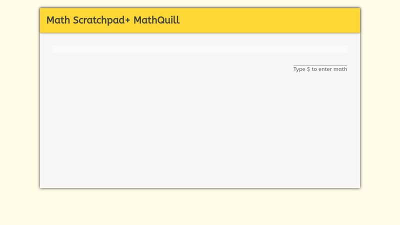 Mathquill editor