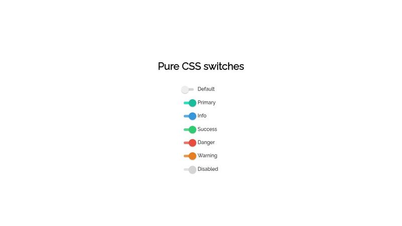 Pure CSS Switches