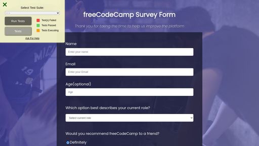 Survey Form User Story #3 - HTML-CSS - The freeCodeCamp Forum