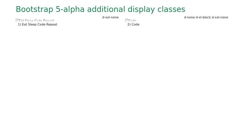 Bootstrap 5-alpha additional display classes