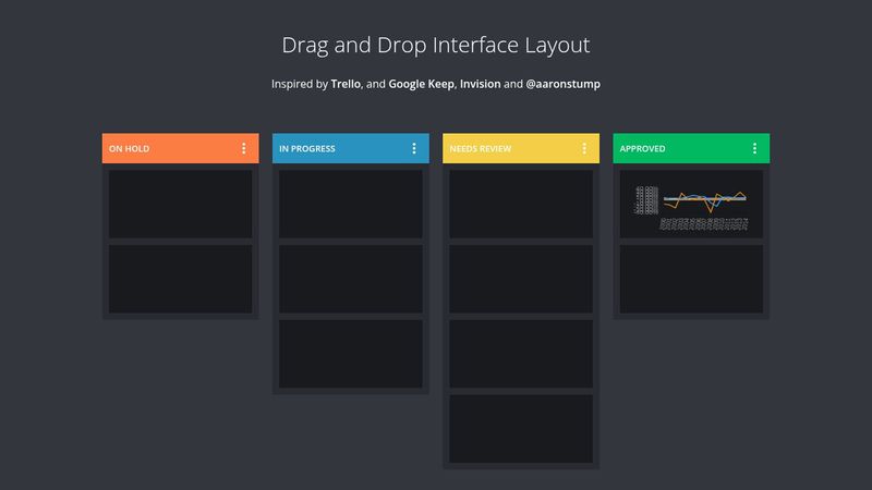 Drag and Drop Interface Layout