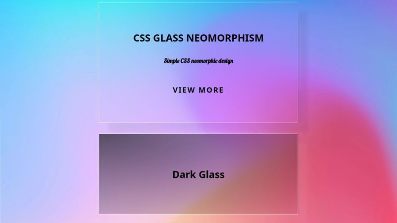 CSS Glass Neomorphism. New UI Trend 2021