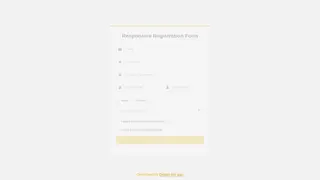 Responsive Registration Form