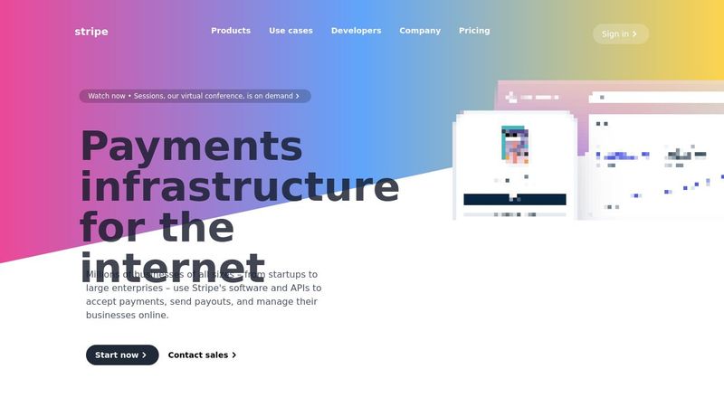 Stripe Homepage Website Made with Tailwind CSS https://stripe.com