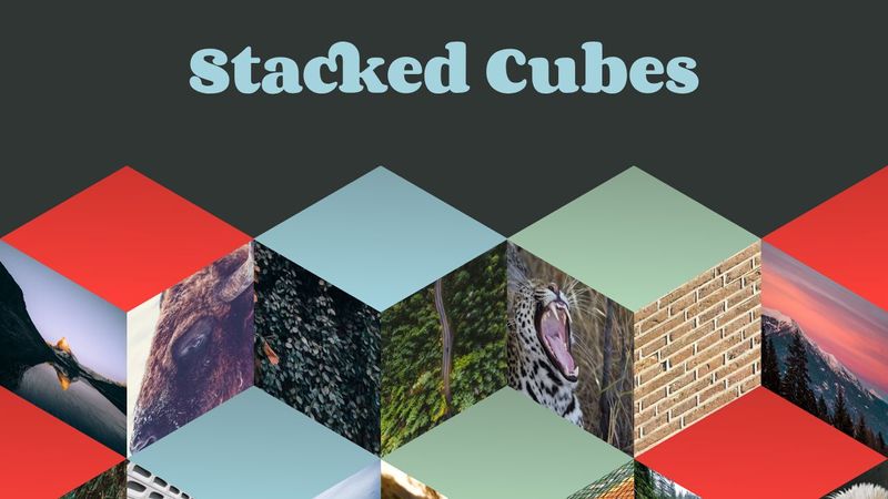 Clickable Responsive Stacked Cubes - CSS Grid