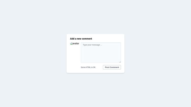 UI Design Comment UI Design Comment