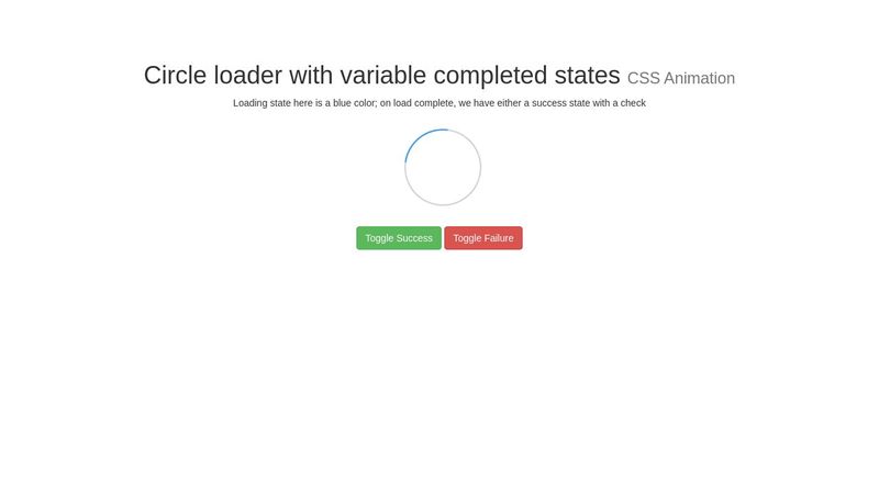 CSS Animation: Circle loader with checkmark completed state