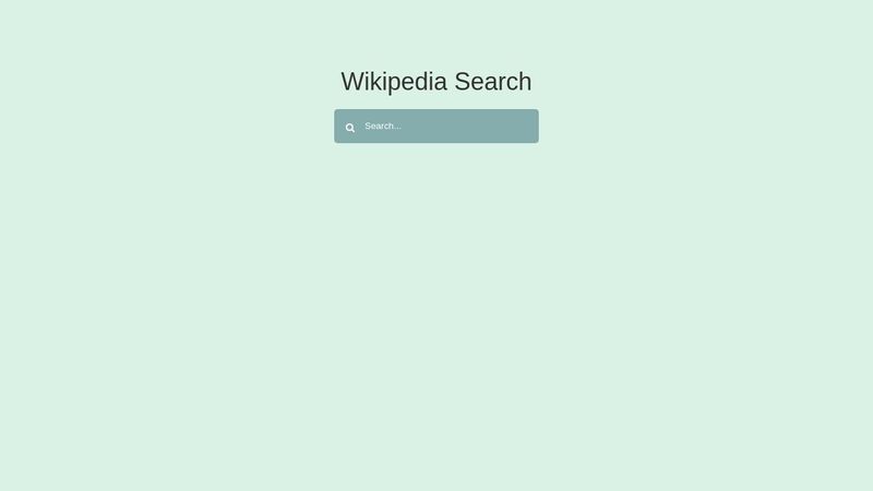 Wikipedia Search