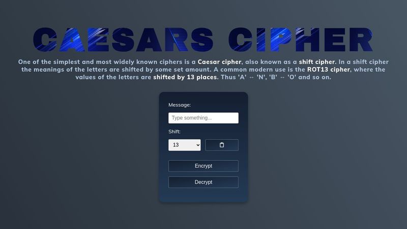 Caesars Cipher