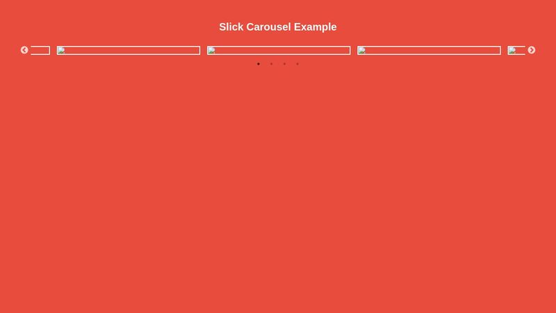 Slick Carousel Example Slick Carousel Example