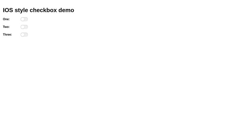 IOS style checkbox concept