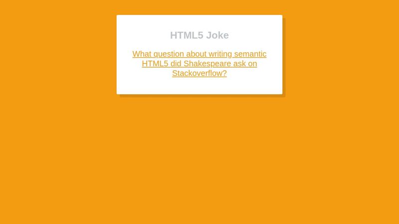 HTML5 Joke