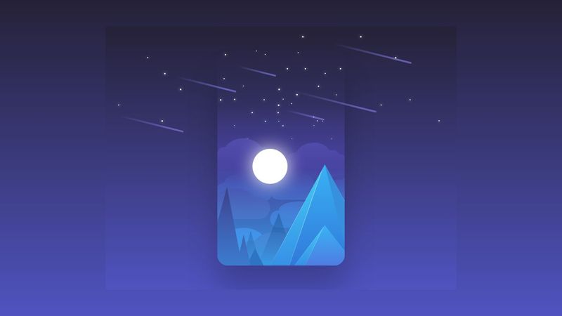 Starry Night Illustration - Pure CSS