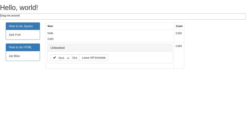 Jquery Drag and Drop