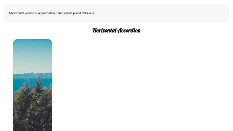 CodePen - Horizontal accordion CodePen - Horizontal accordion