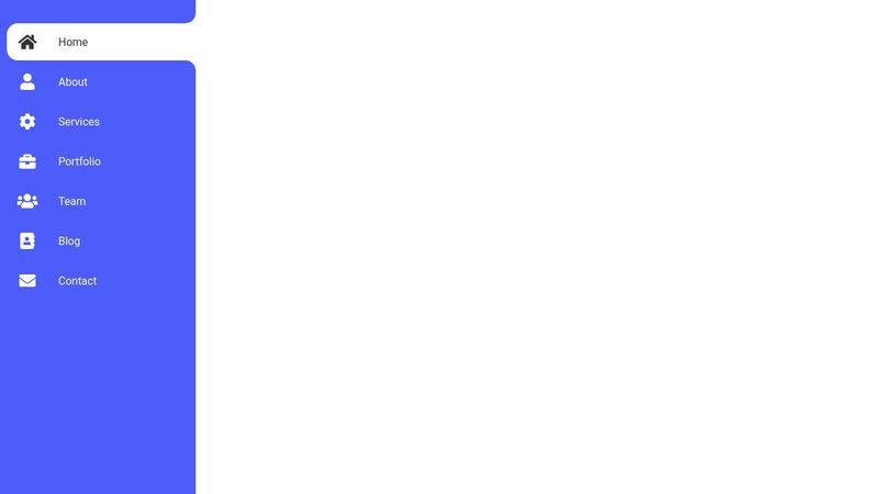 Curved Sidebar Menu (Pure CSS)