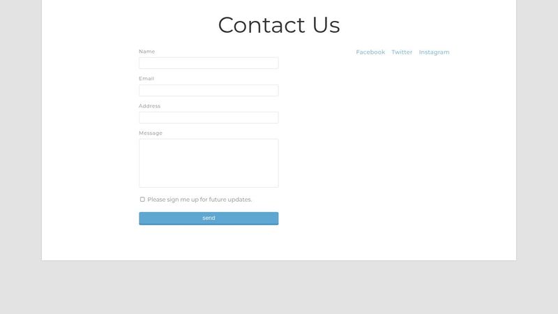 Minimalist Contact Form